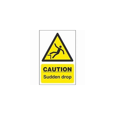 caution drop sign