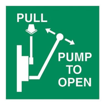 IC Brindle Pump to Open Safety Sign - I.C Brindle