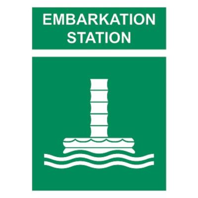 IC Brindle Embarkation Chute Signs - Safety Signage for Embarkation ...