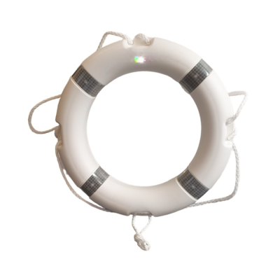 IC Brindle Buy 24" White Life Rings |Retro-Relective Tape & Grab Lines