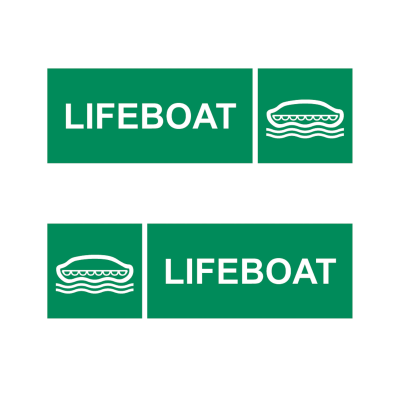 IC Brindle Lifeboat Signs Left and Right - I.C. Brindle