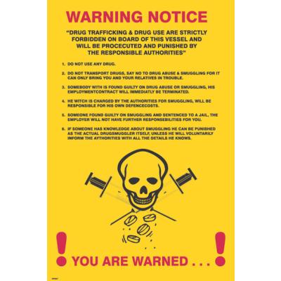IC Brindle Drug Trafficking Warning Notice IMO Poster - I.C. Brindle