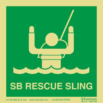 IC Brindle SB Rescue Sling Photoluminescent Signage | I.C. Brindle
