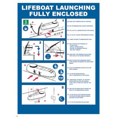 IC Brindle Enclosed Lifeboat Launching IMO Poster - I.C. Brindle