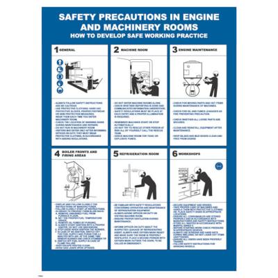 IC Brindle Engine and Machine Room Safety IMO Poster - I.C. Brindle