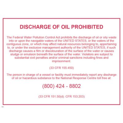 IC Brindle OIMO Poster for Prohibition of Oil Discharge - I.C. Brindle