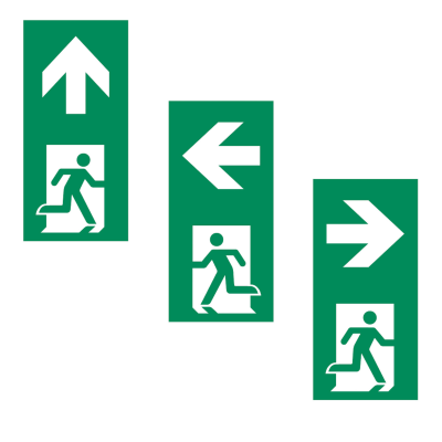 IC Brindle Vertical Safety Signs for Escape Route - I.C. Brindle